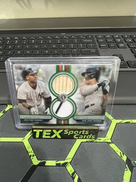 2024 TOPPS TRIBUTE Derek Jeter Aaron Judge mazza tributo/reliquia ...