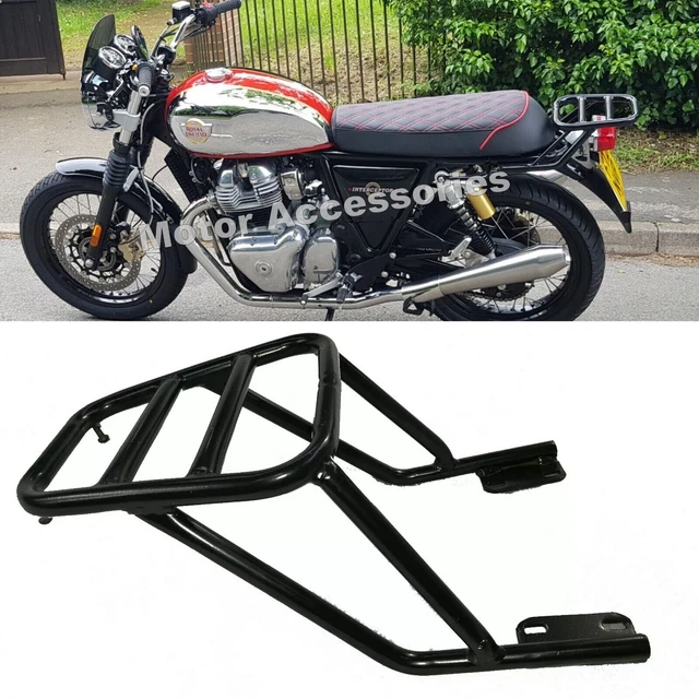 FIT FOR ROYAL Enfield Interceptor 650 Heavy Rear Luggage Carrier Black ...