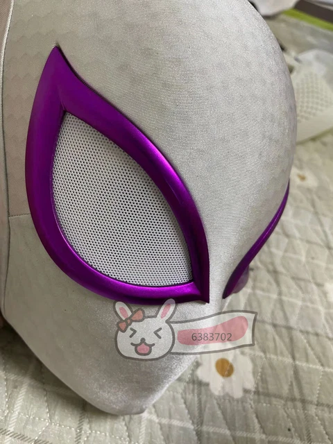 CLASSIC SPIDER-GWEN FACE Shell With Pink Magnetic Lenses Photosensitive ...