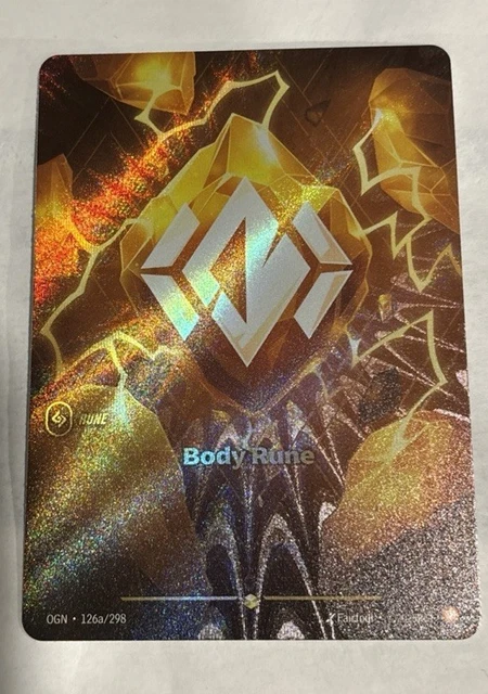 RIFTBOUND LEAGUE OF Legends Origins Body Rune Alternate Art Foil 126a ...