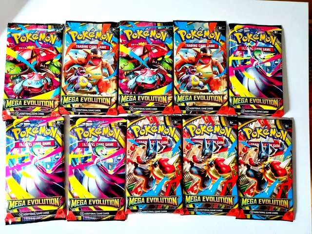 10 X POKÉMON Mega Evolution sealed Booster Packs £65.16 - PicClick UK