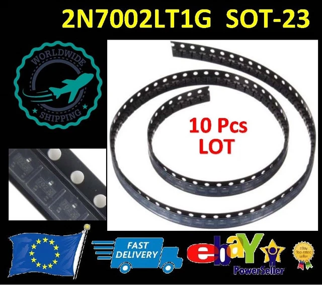 10 PCS LOT - 2N7002LT1G SOT23 2N7002 N-channel Trench MOSFET - NEW FAST ...
