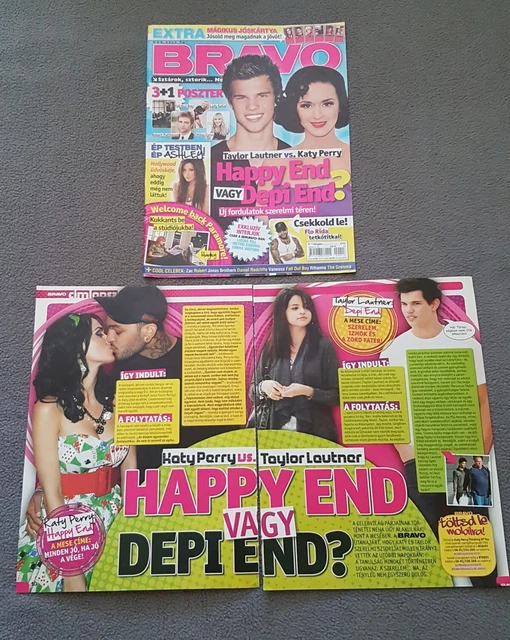 RARE SELENA GOMEZ&TAYLOR Lautner magazine cover and article/clipping (A ...