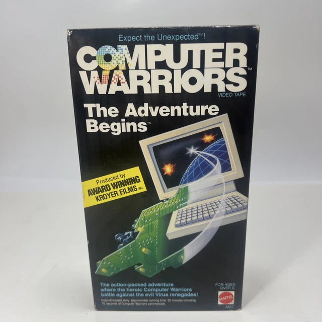 MATTEL COMPUTER WARRIORS The Adventure Begins VHS Tape 1989 Animated ...