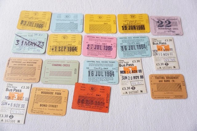 LONDON TRANSPORT BUS Railway Underground Tube Railway Ticket x18 £15.99 ...