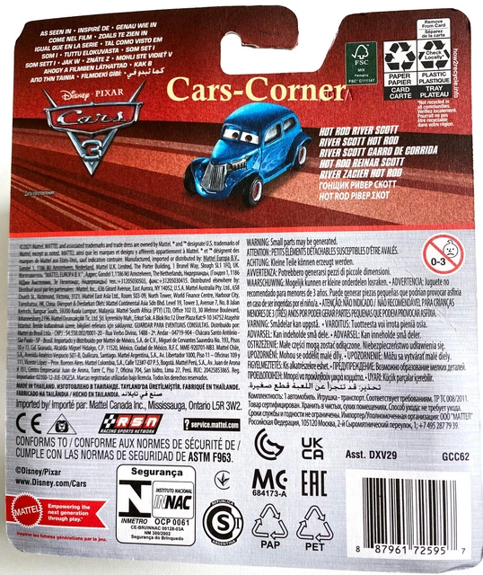 DISNEY PIXAR CARS 3 Evolution Hot Rod River Scott #3 Dirt Trck Racer ...