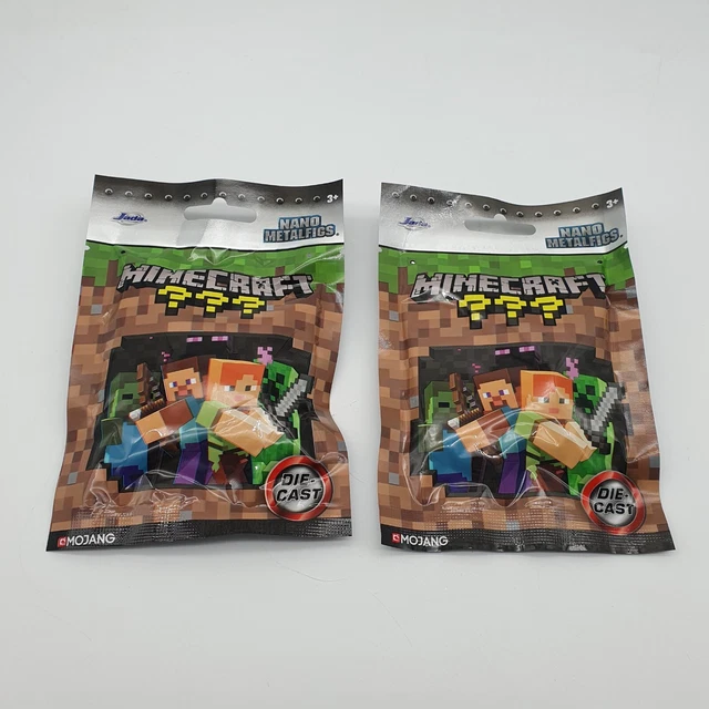 2 X MINECRAFT Mystery Bag Figure - Nano Die-Cast Metal Figures £9.99 ...