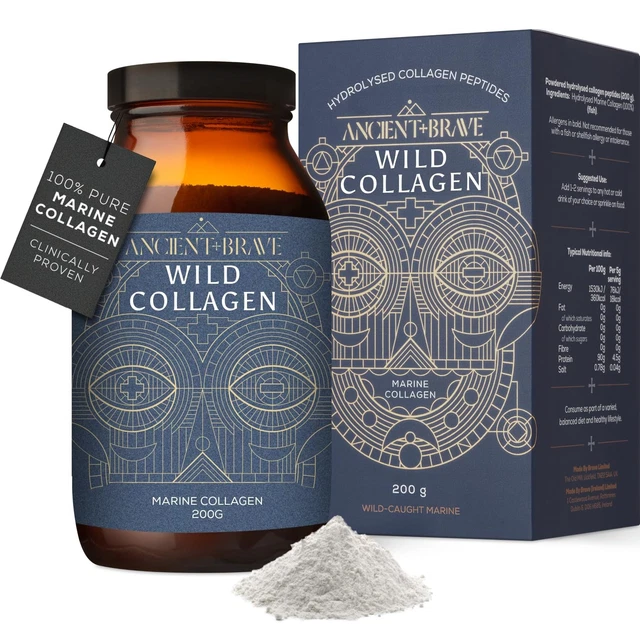 WILD COLLAGEN POWDER 200g Pure Hydrolyzed Marine Collagen Peptides ...