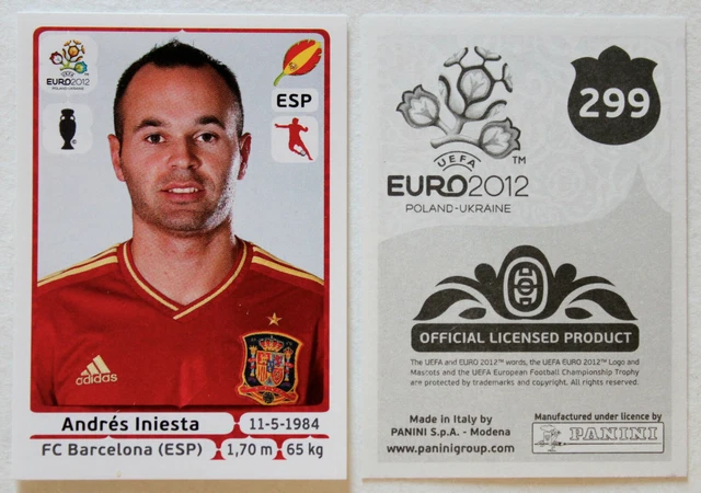 PANINI FÚTBOL STICKER Card Andres Iniesta N º 299 Raro EUR 5,33 - PicClick FR