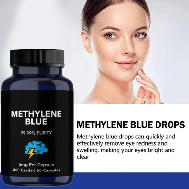 METHYLENE BLUE CAPSULES 5mg - USP Grade, 99.99% Purity, 60 Capsules HO ...