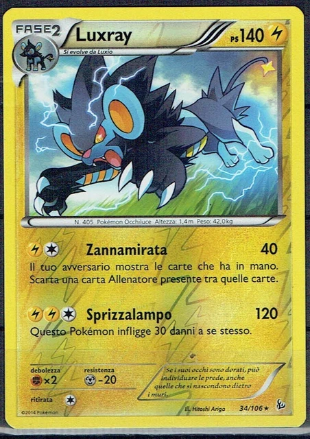CARTA POKEMON LUXRAY N.34-106 Rara Reverse EUR 3,00 - PicClick IT