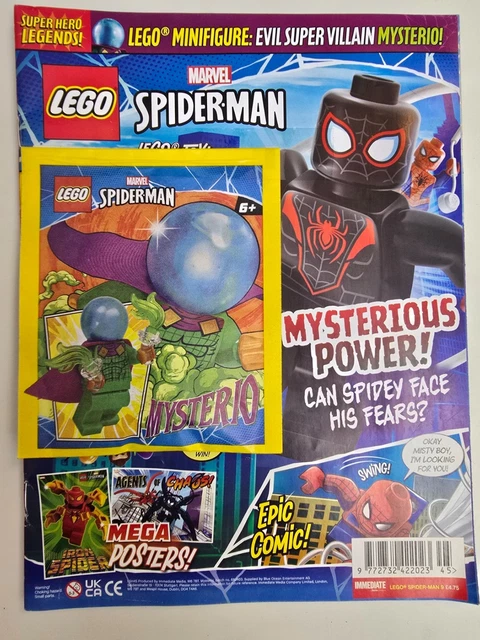 LEGO SPIDER-MAN MAGAZINE Issue 9 2023 Mysterio Minifig Sealed Paper Bag ...