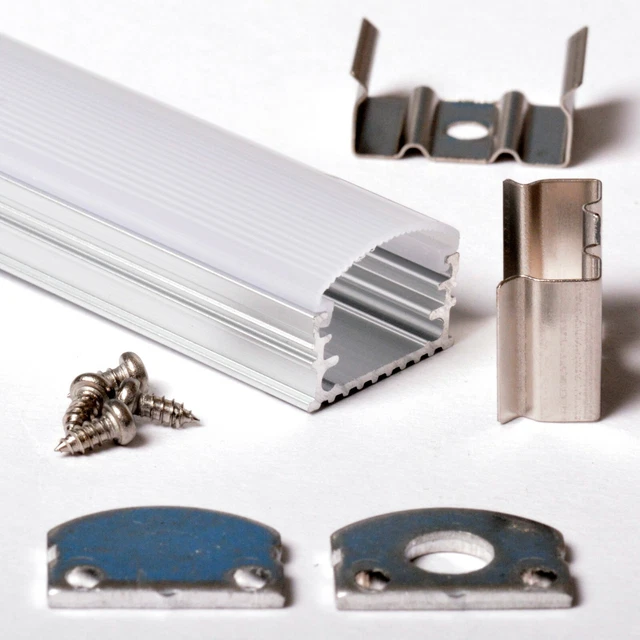 1715H PROFIL ALUMINIUM 1M Pour Bandes Strip LED Barre Rigide 1MT ...