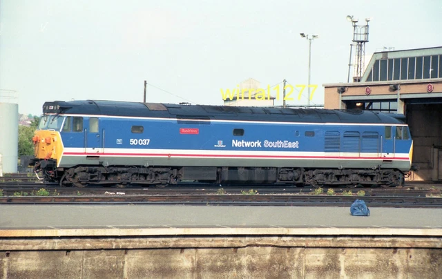ORIGINAL RAILWAY PHOTOGRAPHIC negative Class 50 50037 at Bristol Bath ...
