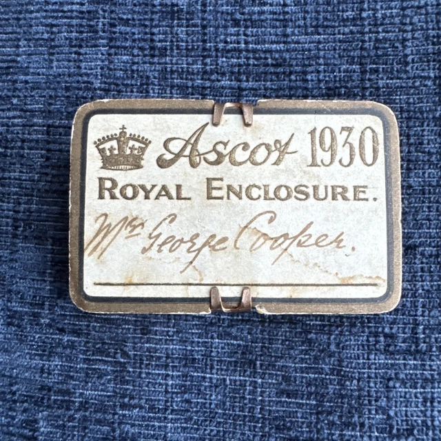 ASCOT RACES 1930 royal enclosure ladys badge £45.00 - PicClick UK