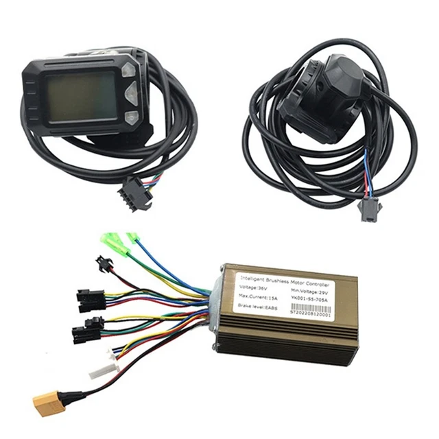 36V 15A BRUSHLESS Motor Controller+LCD Display with Thumb Throttle for ...