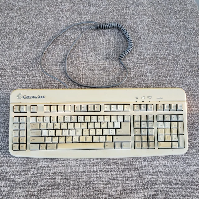VINTAGE GATEWAY 2000 Anykey Mechanical Programmable Keyboard 2191011-99 ...