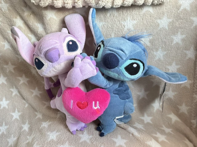 DISNEYLAND PARIS DISNEY Lilo And Stitch Angel Love Valentines Plush Set ...