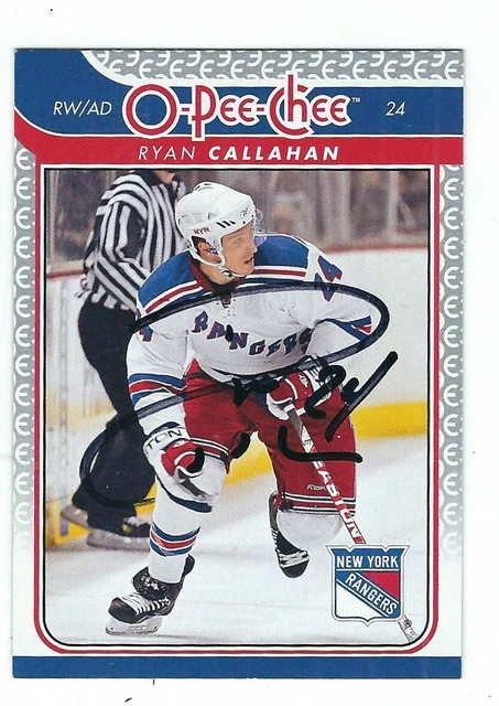 CARTE O-PEE-CHEE SIGNÉE RYAN CALLAHAN New York Rangers 2009-10 #317 COA EUR 13,04 - PicClick FR