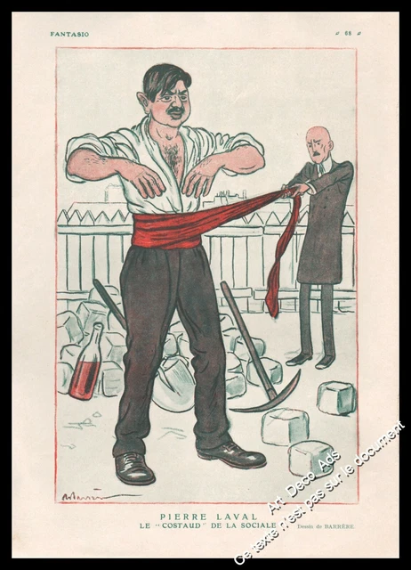 1925 PIERRE LAVAL Caricature Politique Socialisme EUR 5,50 - PicClick FR