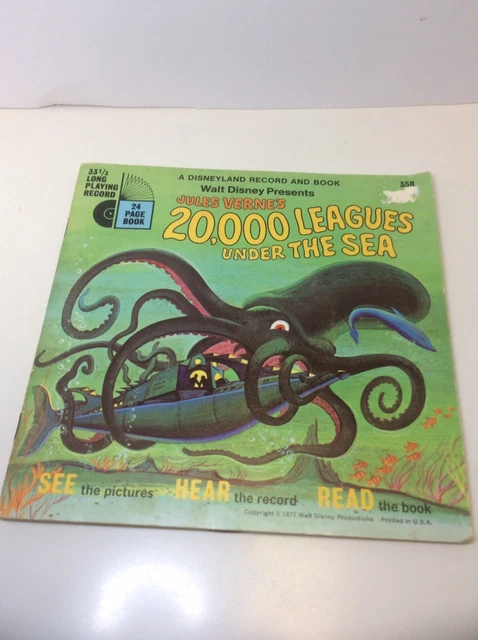 WALT DISNEY PRESENTS 20,000 Leagues Under The Sea Record & Book 33 LP ...