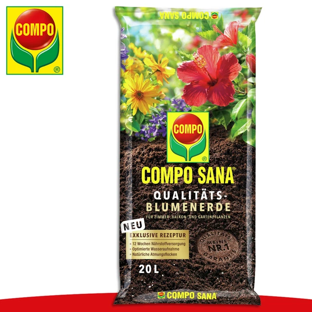 COMPO SANA 20L Qualitäts-blumenerde Roses Pot Seau Beet Croissance ...