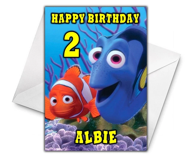 FINDING NEMO PERSONALISED Birthday Card - Disney Findning Nemo ...