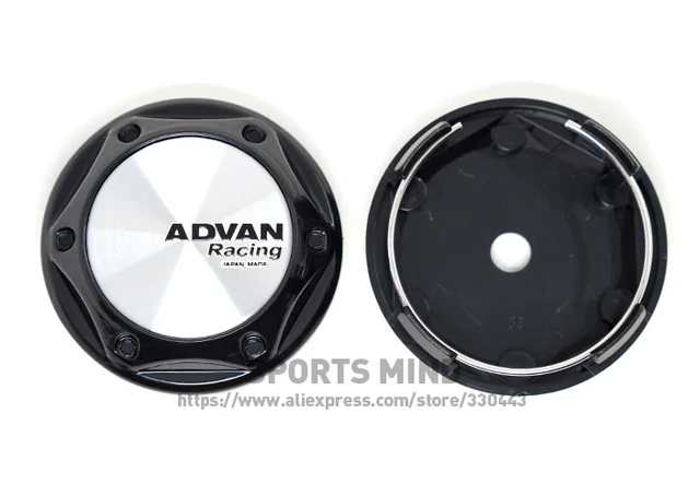 4PCS 68MM ADVAN Racing Hub Caps Rim Caps Wheel Center Caps Badges Logo ...