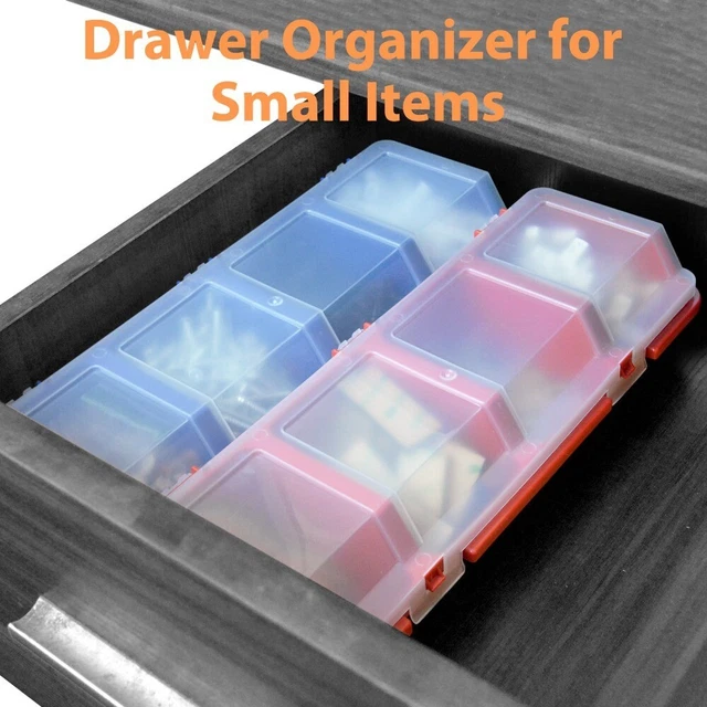 PLASTIC STORAGE BINS Screw Storage Box Garage Woodworking Electrical ...