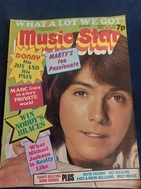 RARE MUSIC STAR Magazine 10 FEBRUARY 1973 Cassidy Bolan Slade Jacksons ...