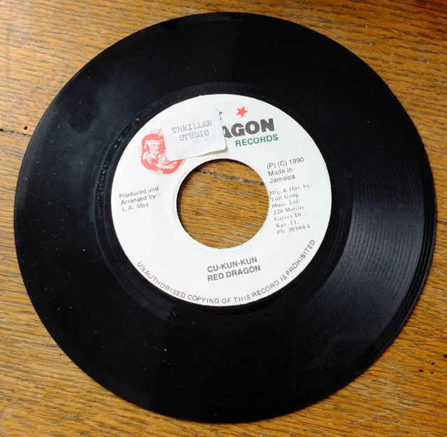 RED DRAGON CU Kun Kun 7" vinyl EP record Reggae single 45 Jamaica 1990 ...
