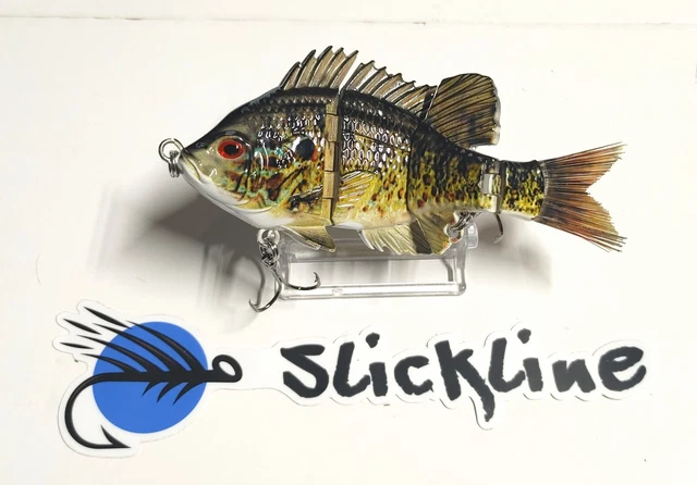 SLICKLINE 150 JOINTED Sinking Sunfish Glide Bait Fishing Lure Bass Pike ...