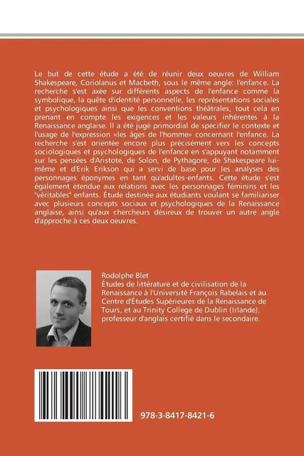 RODOLPHE BLET | Enfance: symbole, représentation, identité dans ...