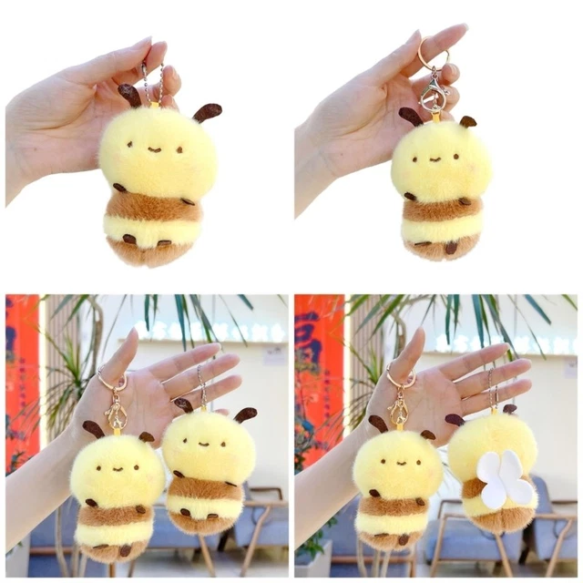 HONEYBEE PLUSH BAG Charm Keyring Soft Stuffed Animal Keychain for ...