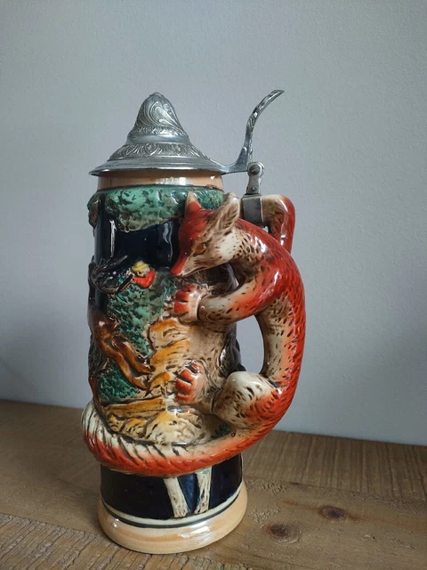 ANCIENNE CHOPE DE Biere Renard avec boîte à musique EUR 50,00 - PicClick FR
