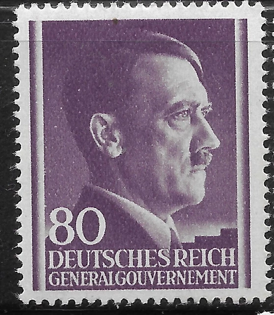 1943 WWII GERMANY Occ Poland NAZI HITLER Generalgouvernement Mi#112 MNH ...