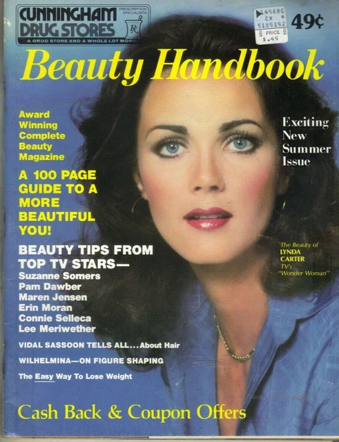 LYNDA CARTER WONDER WOMAN 1979 Cunningham Drug Stores Beauty Handbook Magazine £89.53 - PicClick UK