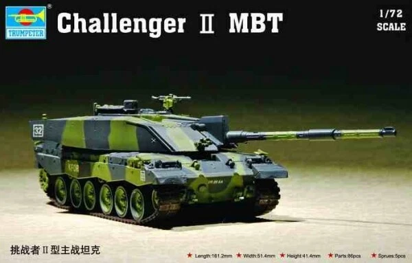 TRUMPETER CHALLENGER II MBT - Kit montaggio 1/72 EUR 18,50 - PicClick DE