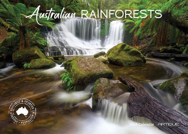 2024 AUSTRALIA RAINFORESTS Horizontal A4 12 Month To View Wall Calendar ...