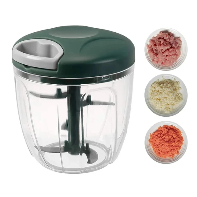 VEGETABLE CHOPPER MANUAL Pull Rope Vegetable Cutter Food Hand Held ...