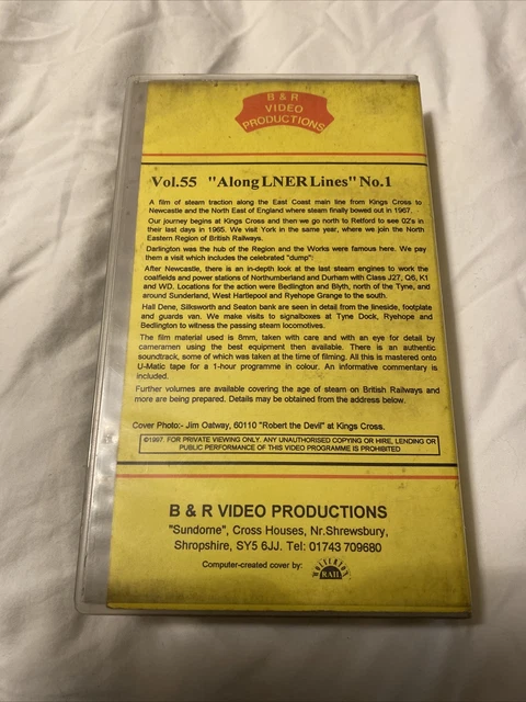 B&R VIDEO PRODUCTIONS VHS - Volume 55 Along LNER Lines No 1 £3.00 ...