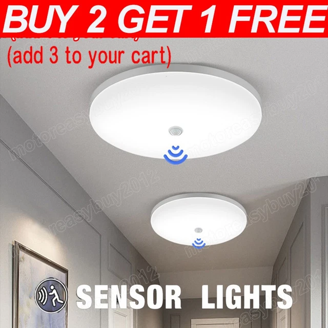 LED CEILING LIGHT PIR Motion Sensor Down Light Bathroom Kitchen Living ...