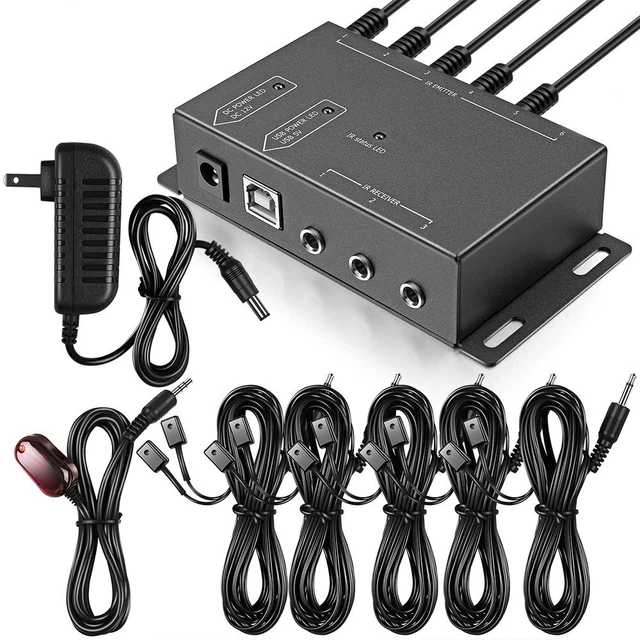 INFRARED REPEATER SYSTEM Ir Repeater Kit Control Up To 10 Devices ...