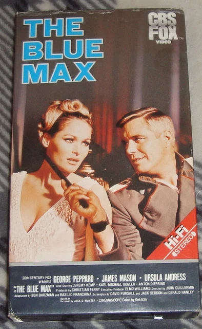 THE BLUE MAX (vhs,1984,english,hi-fi stereo,old CBS/FOX video,red label ...
