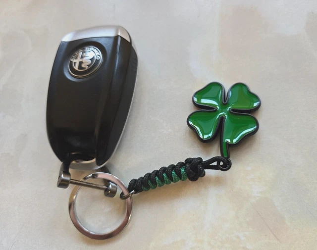 ALFA ROMEO CLOVERLEAF Quadrifoglio Key Fob Keyring,Giulia,Stelvio ...