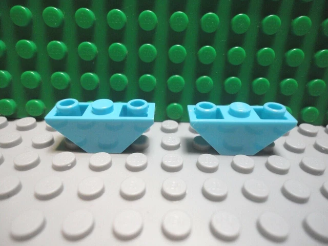 LEGO 2 MEDIUM Azure 3x1 double inverted brick block slopes NEW EUR 1,56 ...