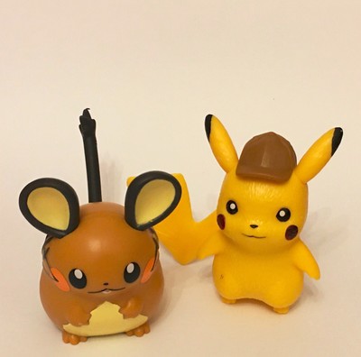 DETECTIVE PIKACHU BURGER King And Dedenne Pokemon McDonald's Figures ...