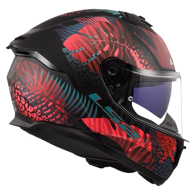 LS2 FF808 STREAM 2 Jungle Matt Pink Blue Gr. M Motorradhelm ...