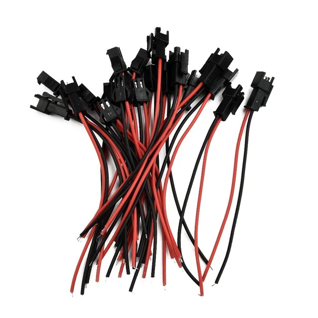 5/10PCS 2.54MM SM 2 Broches 2P Connecteur Prises Mâle/Femelle Tête Fils Cable EUR 4,80 - PicClick FR
