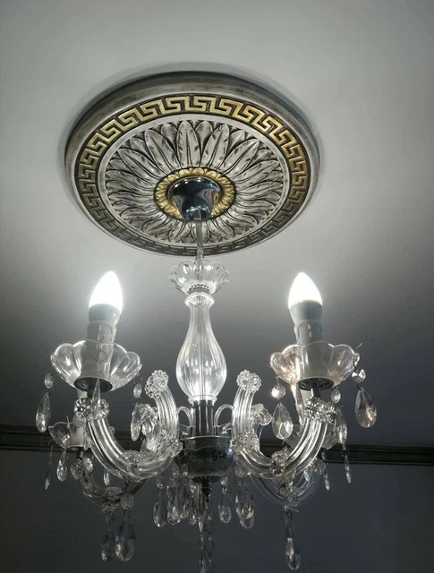 ROSETTE GREEK STUCCO Gips Bas Relief Wall Relief Sculpture Medusa ...